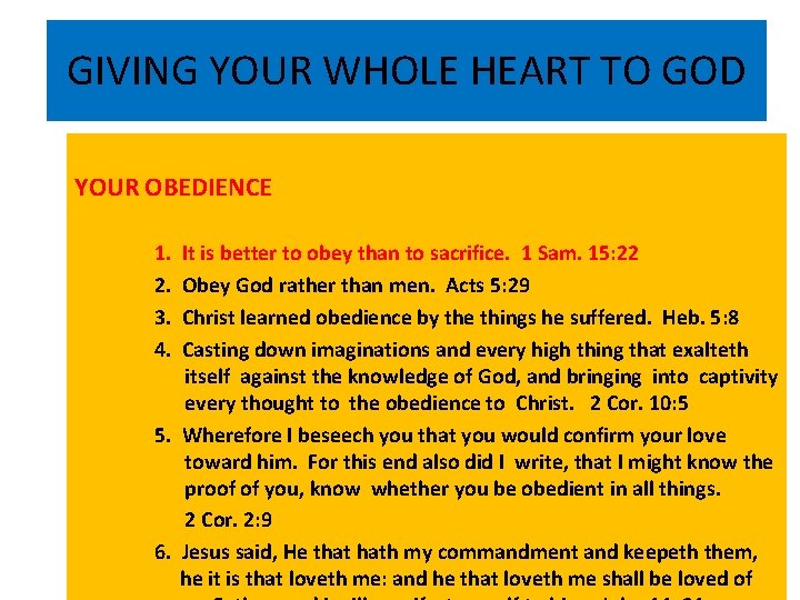 GIVING YOUR WHOLE HEART TO GOD WHAT DOES