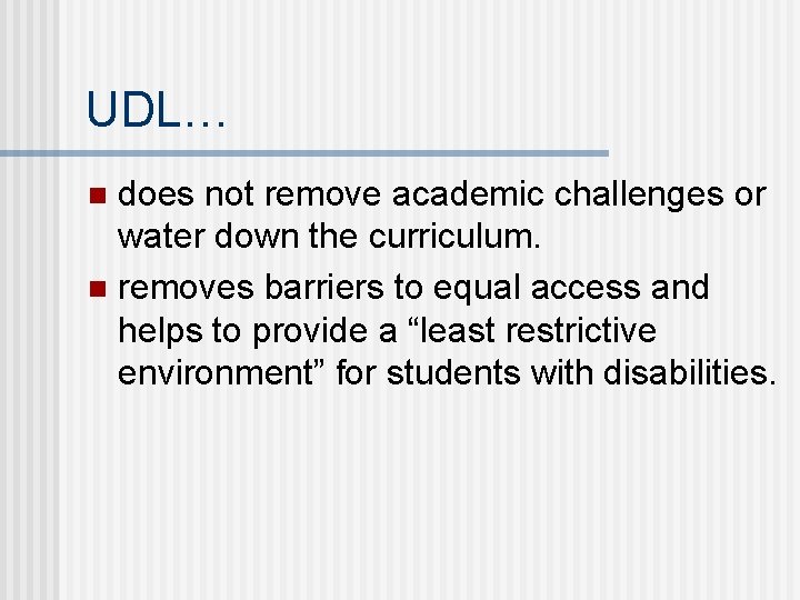 Universal Design for Learning A national educational priority