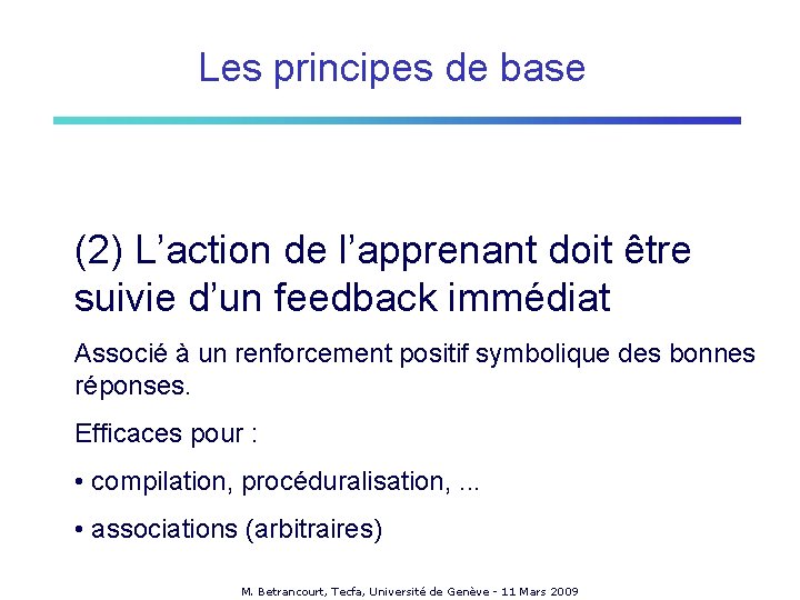 Chapitre 1 Les didacticiels et l EAO Cours