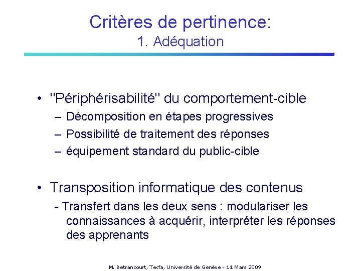 Chapitre 1 Les didacticiels et l EAO Cours