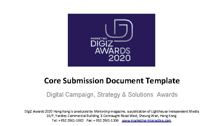 Core Submission Document Template Digital Campaign Strategy Solutions