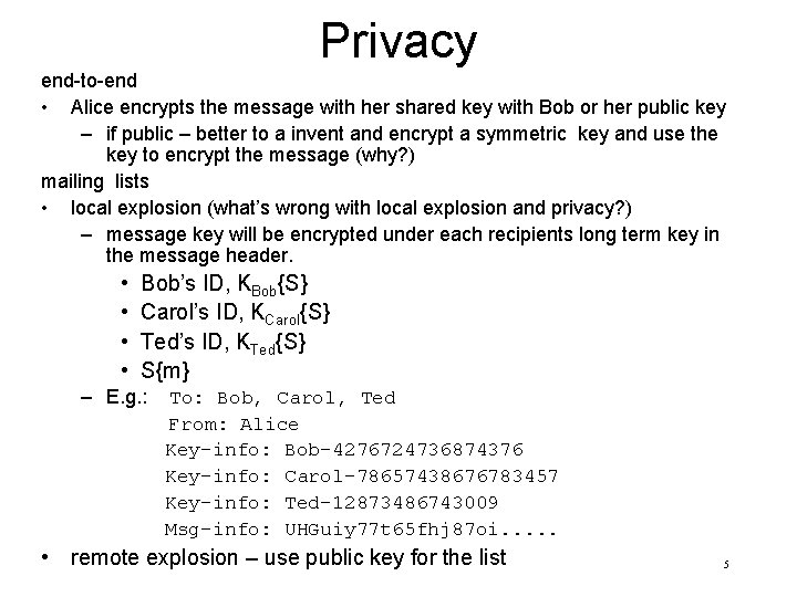Lecture 18 EMail Security issues specific to email