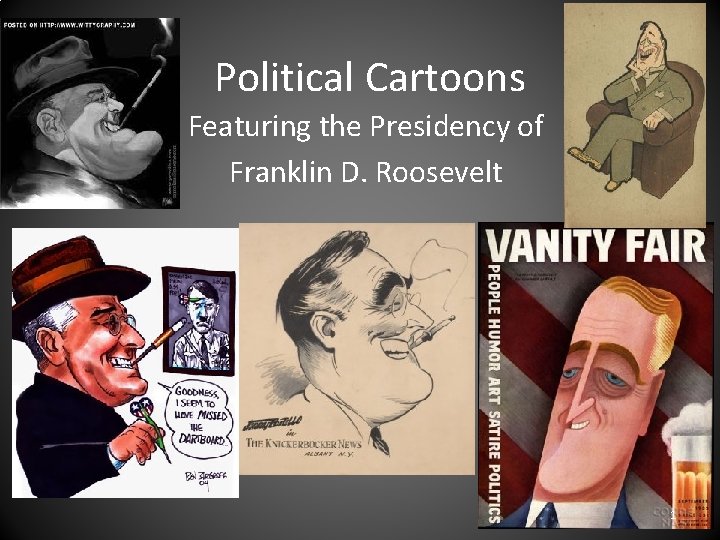 Political Cartoons Featuring the Presidency of Franklin D