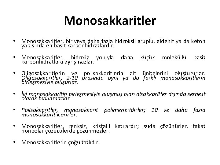 KM 319 BYOKMYA I KARBONHDRATLAR Prof Dr Emel