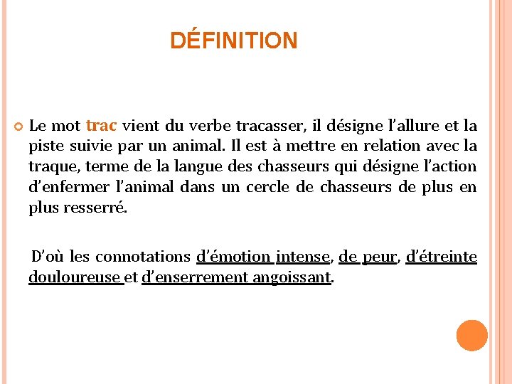 EXPRESSION ORALE Mieux comprendre le trac pour mieux