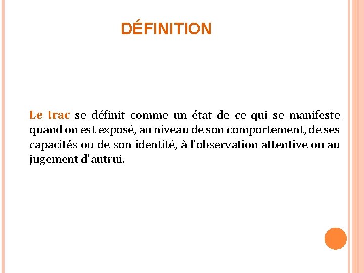 EXPRESSION ORALE Mieux comprendre le trac pour mieux