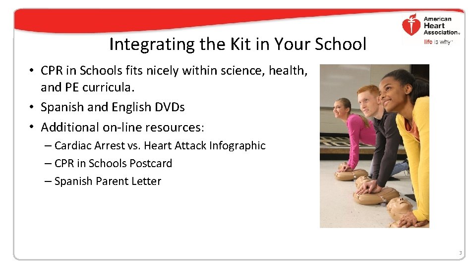American Heart Association CPR In Schools Facilitator Webinar