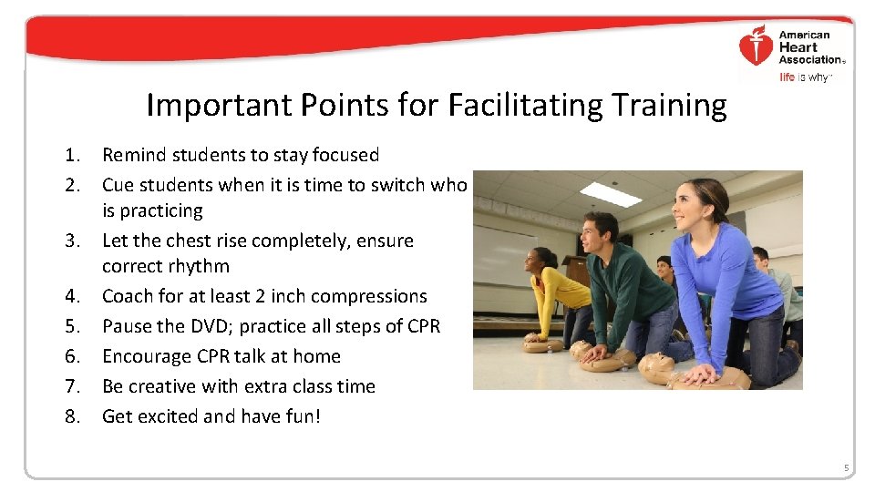 American Heart Association CPR In Schools Facilitator Webinar
