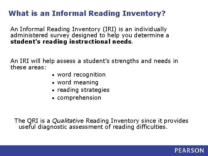 Effective Intervention Using Data from the Qualitative Reading