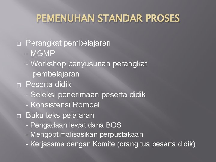 STRATEGI PEMENUHAN STANDAR ISI SKL DAN PROSES TAKASHIMAYA
