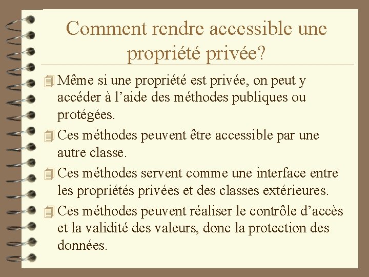 Java Hritage interfaces Menu 4 rappel package modificateurs
