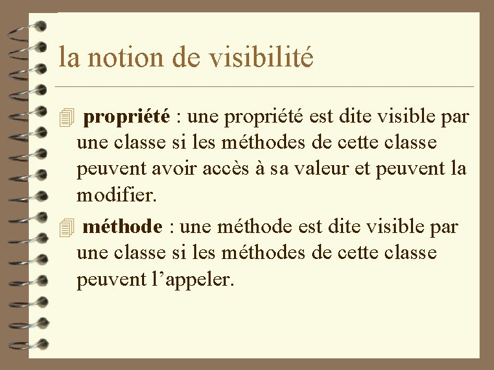 Java Hritage interfaces Menu 4 rappel package modificateurs