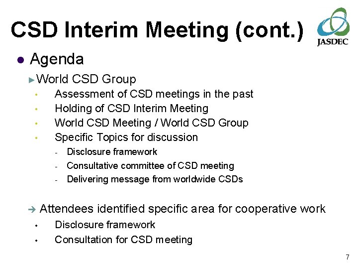 Updates of Activities from CSDs in AsiaPacific Region