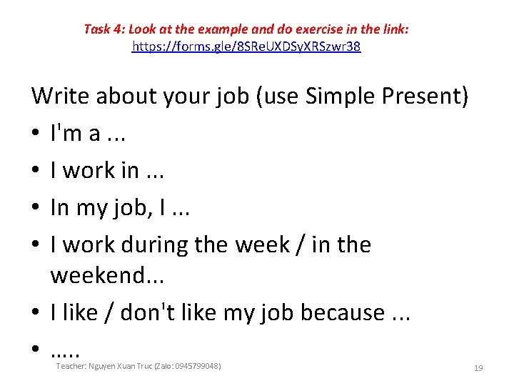 UNIT 2 WORK AND PLAY GRAMMAR Simple Present