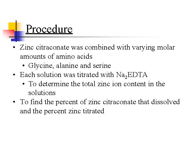 The Effect of Amino Acids on the Solubility