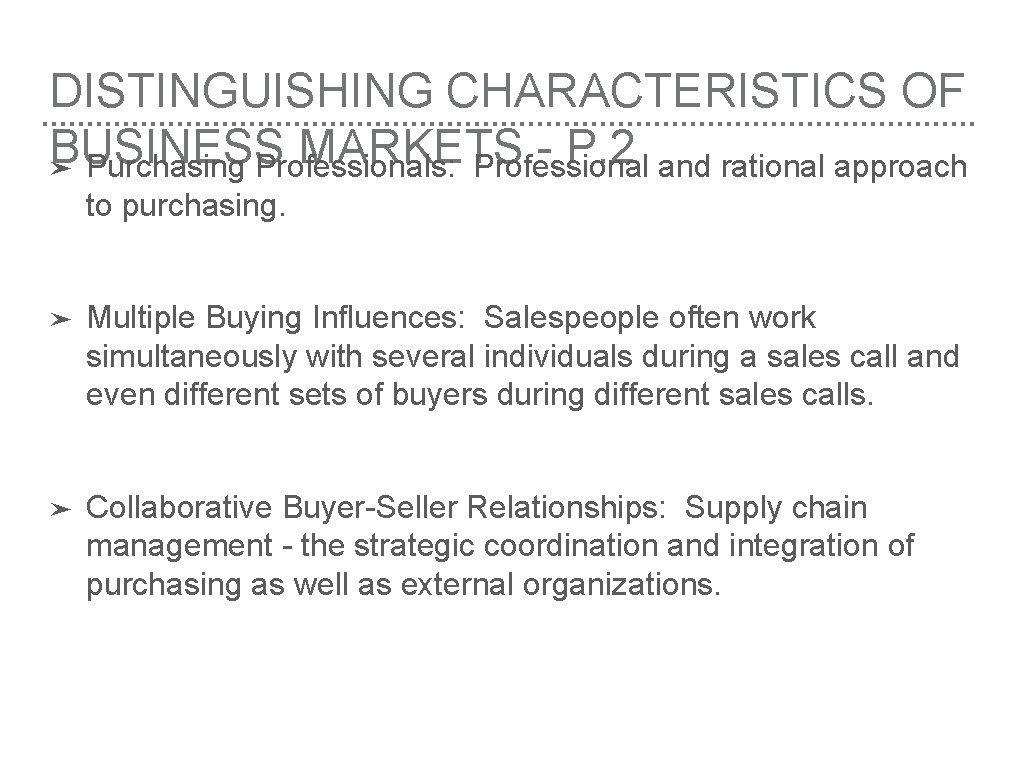 UNDERSTANDI NG BUYERS Chapter 3 TYPES OF BUYERS