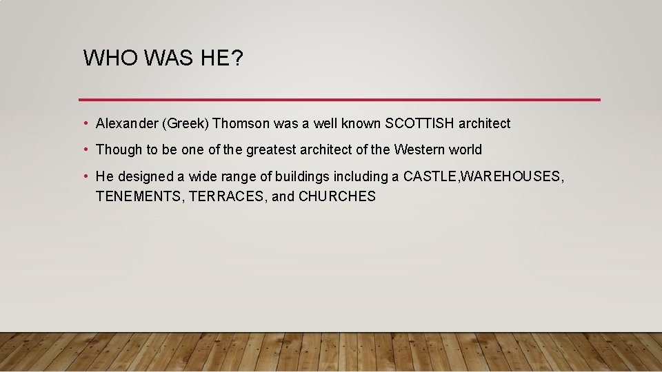 ALEXANDER GREEK THOMSON S 2 ARCHITECTURE WEEK BEGINNING