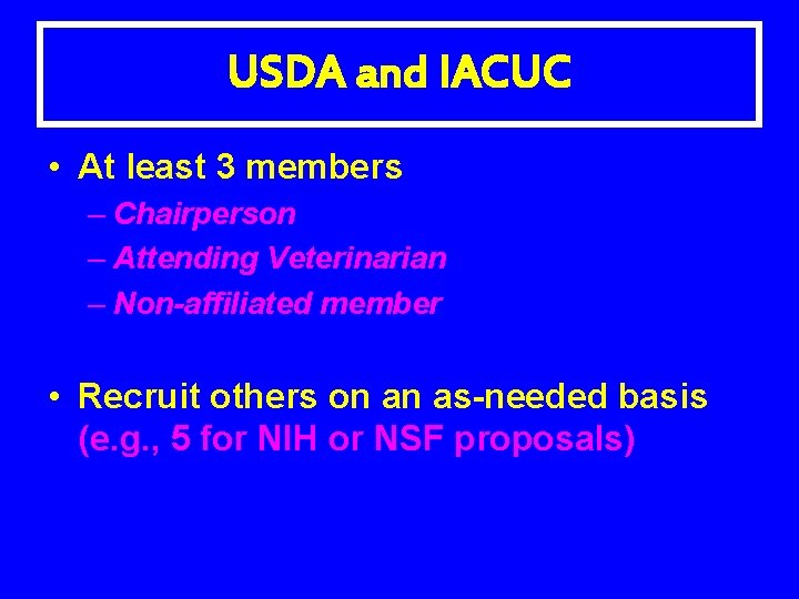 The Role and Responsibilities of Those Using Animals