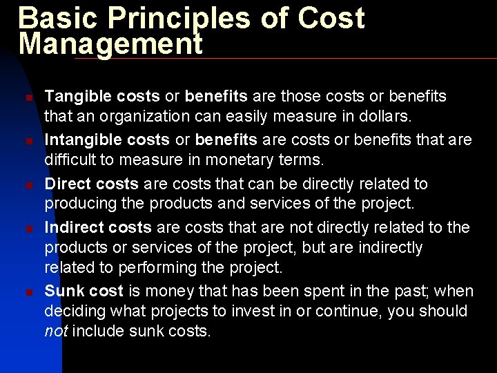 Lec 4 Construction Management Construction Project Costs Management