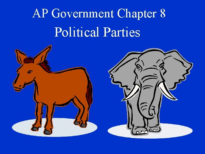 AP Government Chapter 8 Political Parties Different types