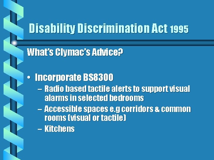 Disability Discrimination Act 1995 The Background Dec 1996