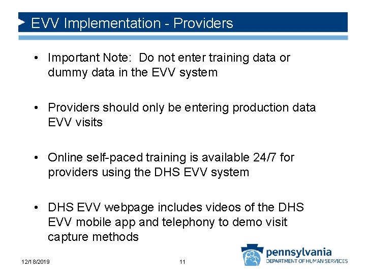 Electronic Visit Verification EVV Public Meeting December 18