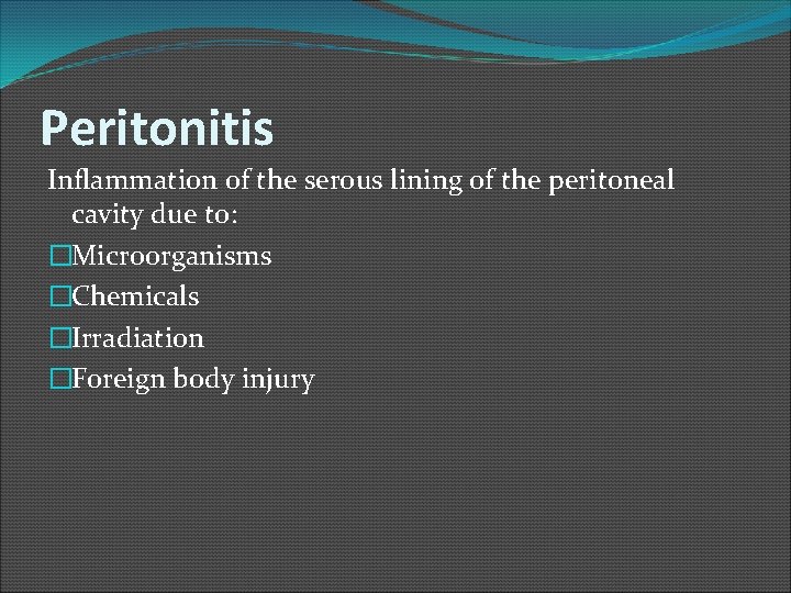 ABDOMINAL INFECTIONS AND PUERPURAL SEPSIS Samuel Mwaniki OBJECTIVES