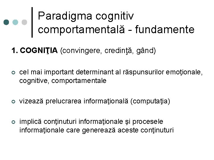 Modelul ABC cognitiv Paradigma cognitiv comportamental fundamente 1