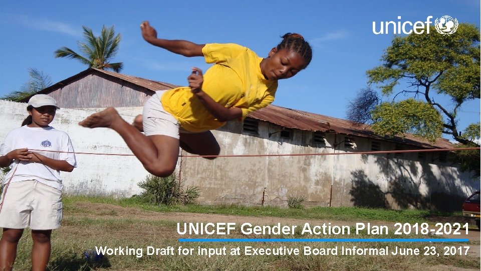 UNICEF Gender Action Plan 2018 2021 Working Draft
