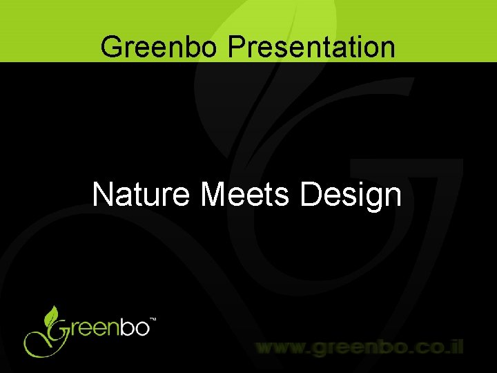 Greenbo Presentation Nature Meets Design Introduction GREENBO planter
