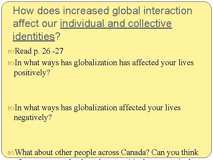 Chapter 2 Expressing Canadian Culture and Identity Social
