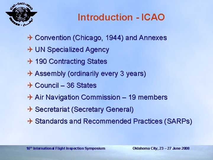 ICAO Annex 10 and Doc 8071 current status
