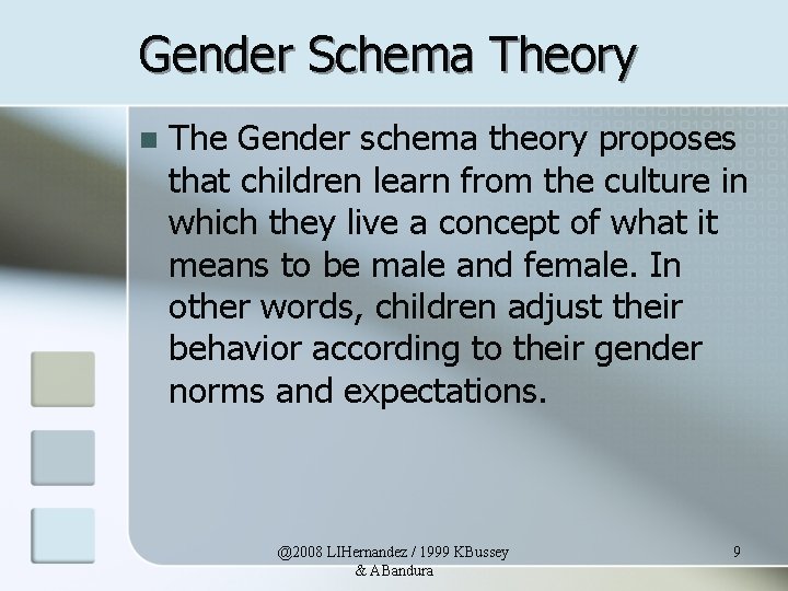 GENDER THEORIES Perspectives and Models 2008 LIHernandez 1999