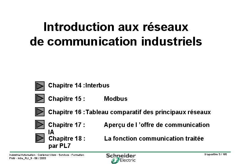Introduction aux rseaux de communication industriels Chapitre 1