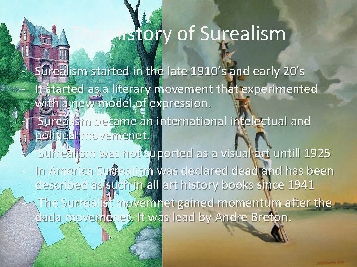 Surrealism Brianna Fogarty Surrealism Definition A style of