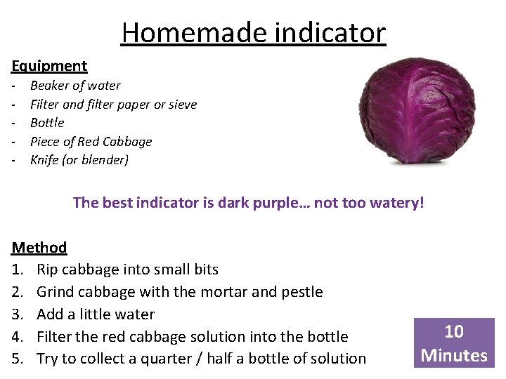 Red Cabbage Indicator Glossary Pigment a material that