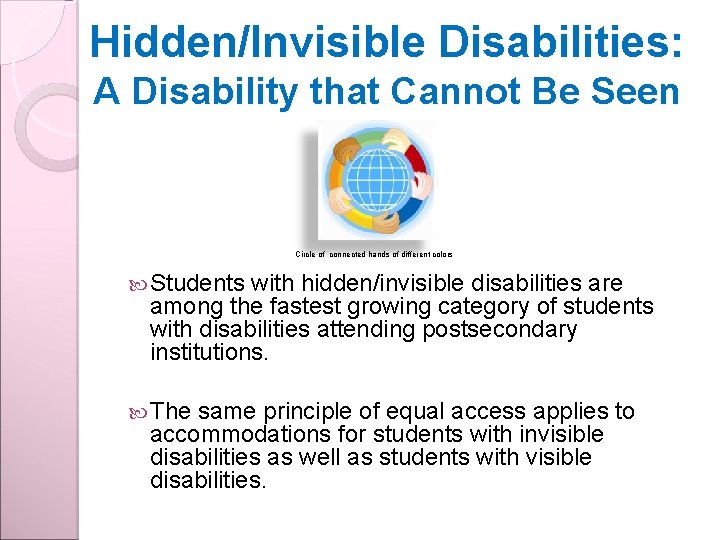 CULTURAL DIVERSITY Circle of connected hands of different