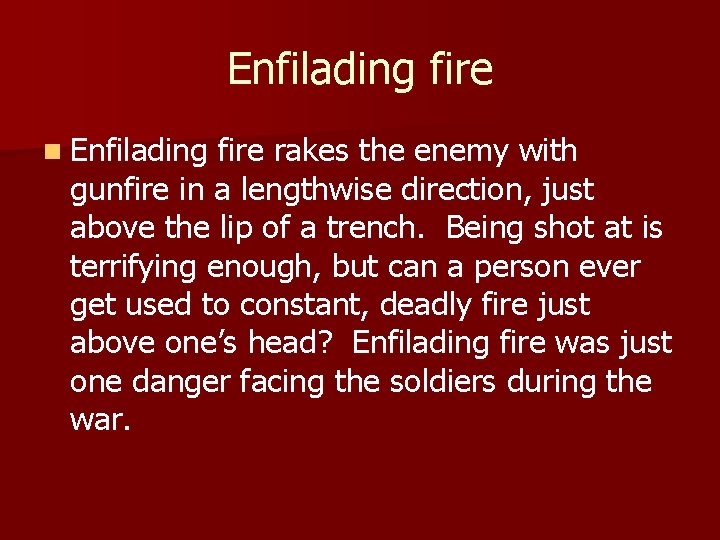 Trench Warfare in WWI U S History Soldiers