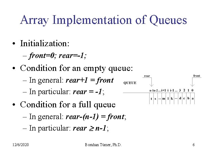 Data Structures Week 4 Queues Borahan Tmer Ph