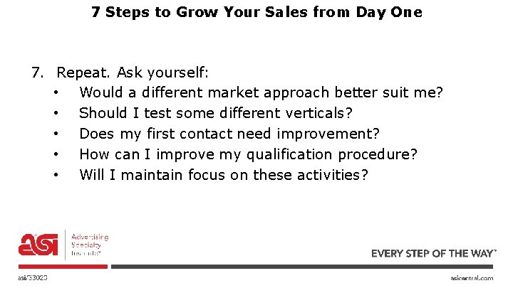 7 Steps to Grow Your Sales from Day