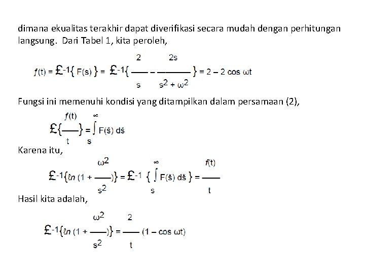 Diferensiasi dan Integrasi Transformasi Laplace ref Advanced Engineering