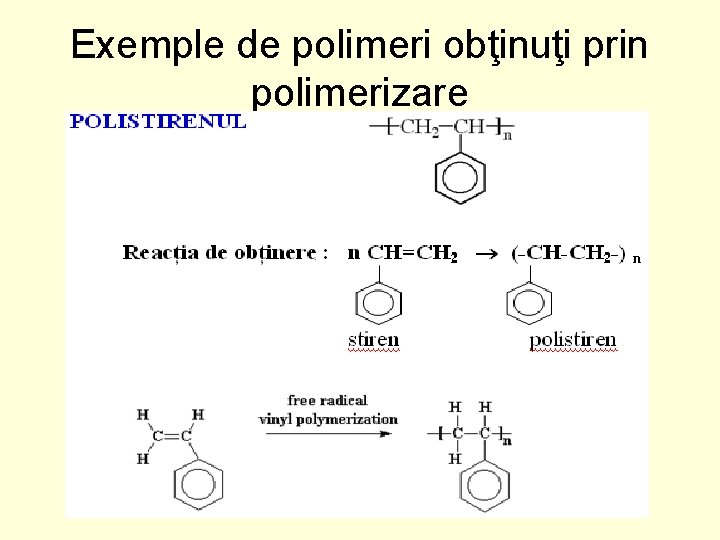 COMPUI MACROMOLECULARI SAU POLIMERI Noiuni elementare Monomer molecul
