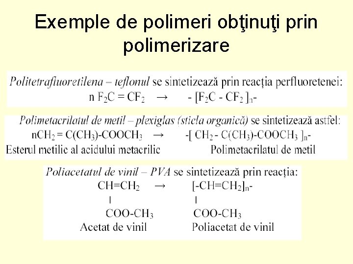 COMPUI MACROMOLECULARI SAU POLIMERI Noiuni elementare Monomer molecul
