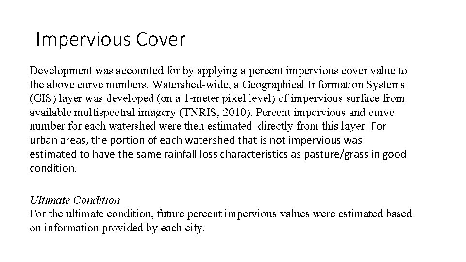 Upper Brushy Creek Flood Study Flood mapping and