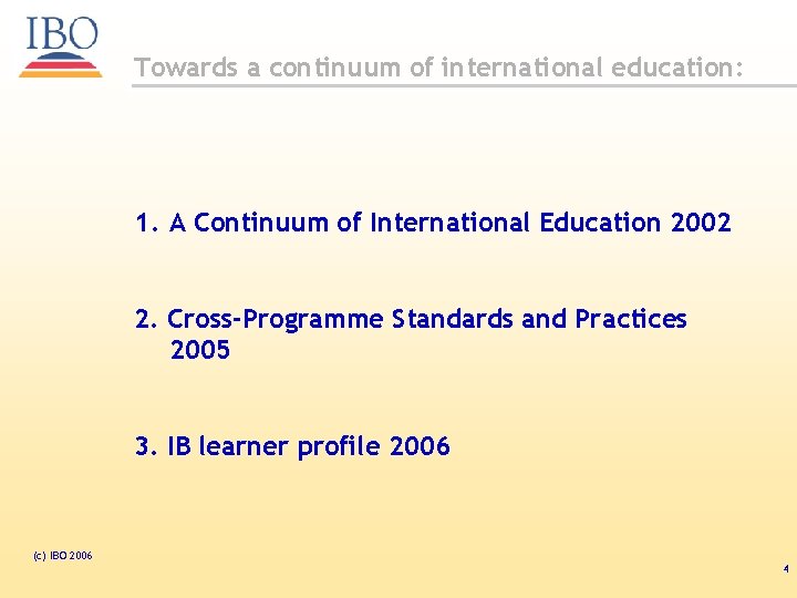 Towards a continuum of international education Denver November