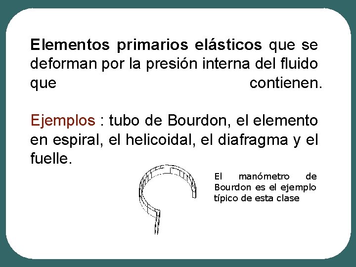 Medidores de Presin Elementos de medicin y control