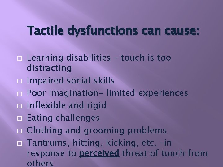 Sensory Processing Disorder Impact on a Childs Behavior