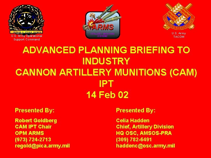 FORGING A STRONG DEFENSE U S Army Operational