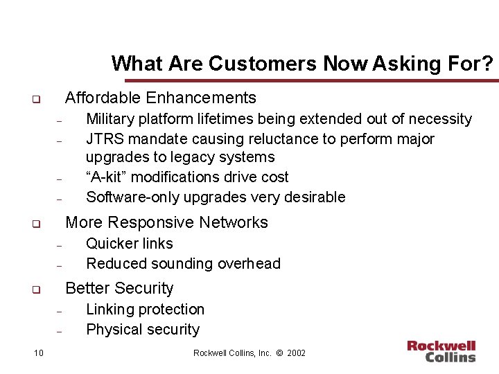 A Qualitative Selection Process for Advanced ALE Waveforms