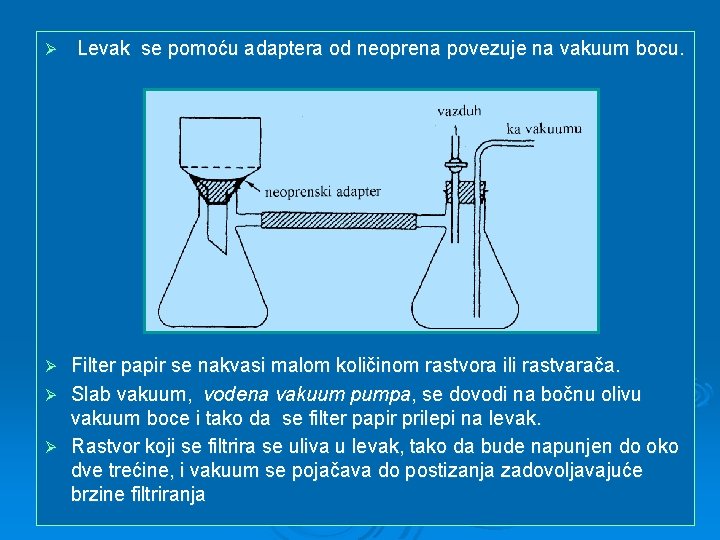 Uvod u laboratorijski rad TEHNIKE RAZDVAJANJA I PREIAVANJA